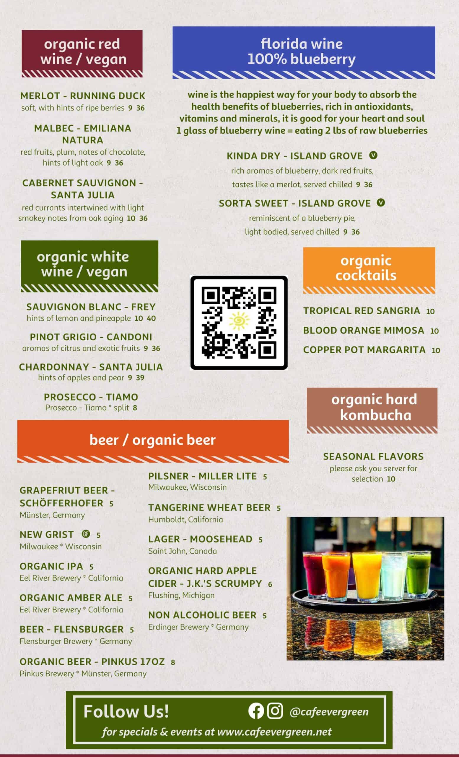 Menu – Cafe Evergreen