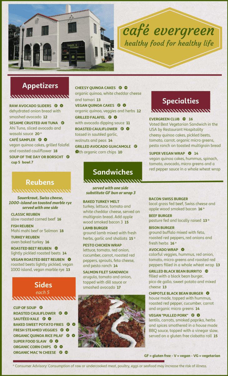 Menu – Cafe Evergreen